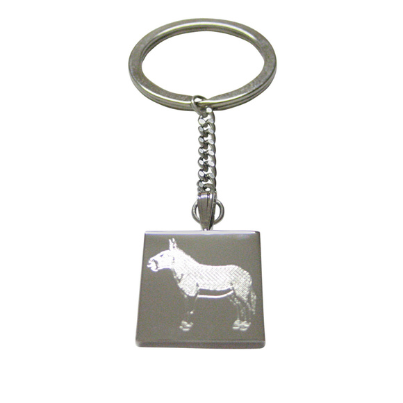Kiola Designs | Accessories | Silver Toned Etched Donkey Keychain ...